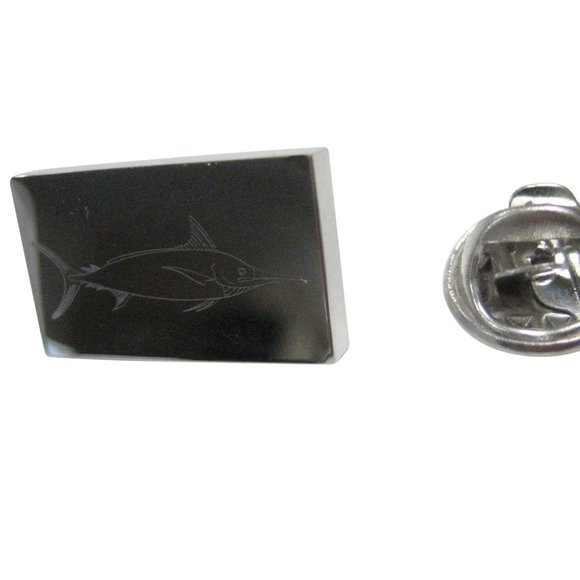 Kiola Designs | Accessories | Silver Toned Etched Rectangular Marlin ...